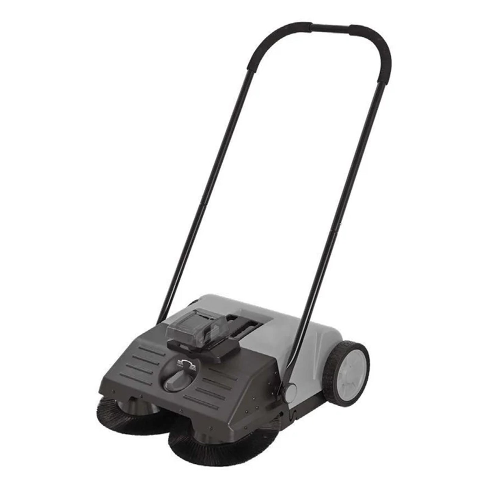 22" Battery Powered Push Sweeper With Double Brush System 18V Lithium ...