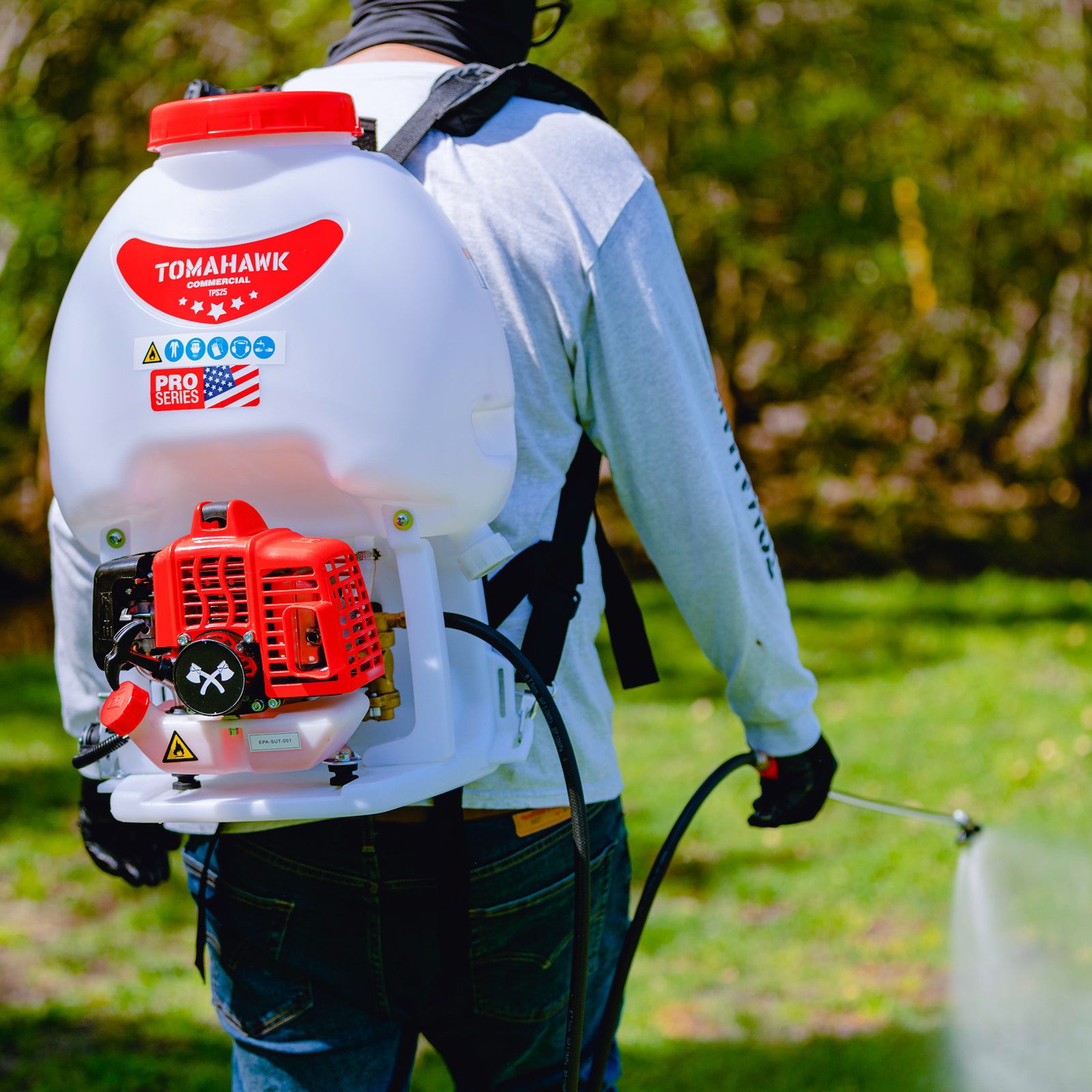 5 Gallon Gas Backpack Sprayer 450 PSI Pump with Nozzle Bundle ...