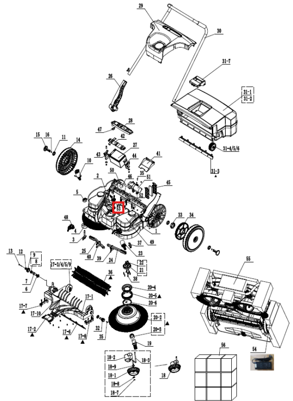 Air Filter Spare Part for eTOS30 Push Sweeper – Tomahawk Power