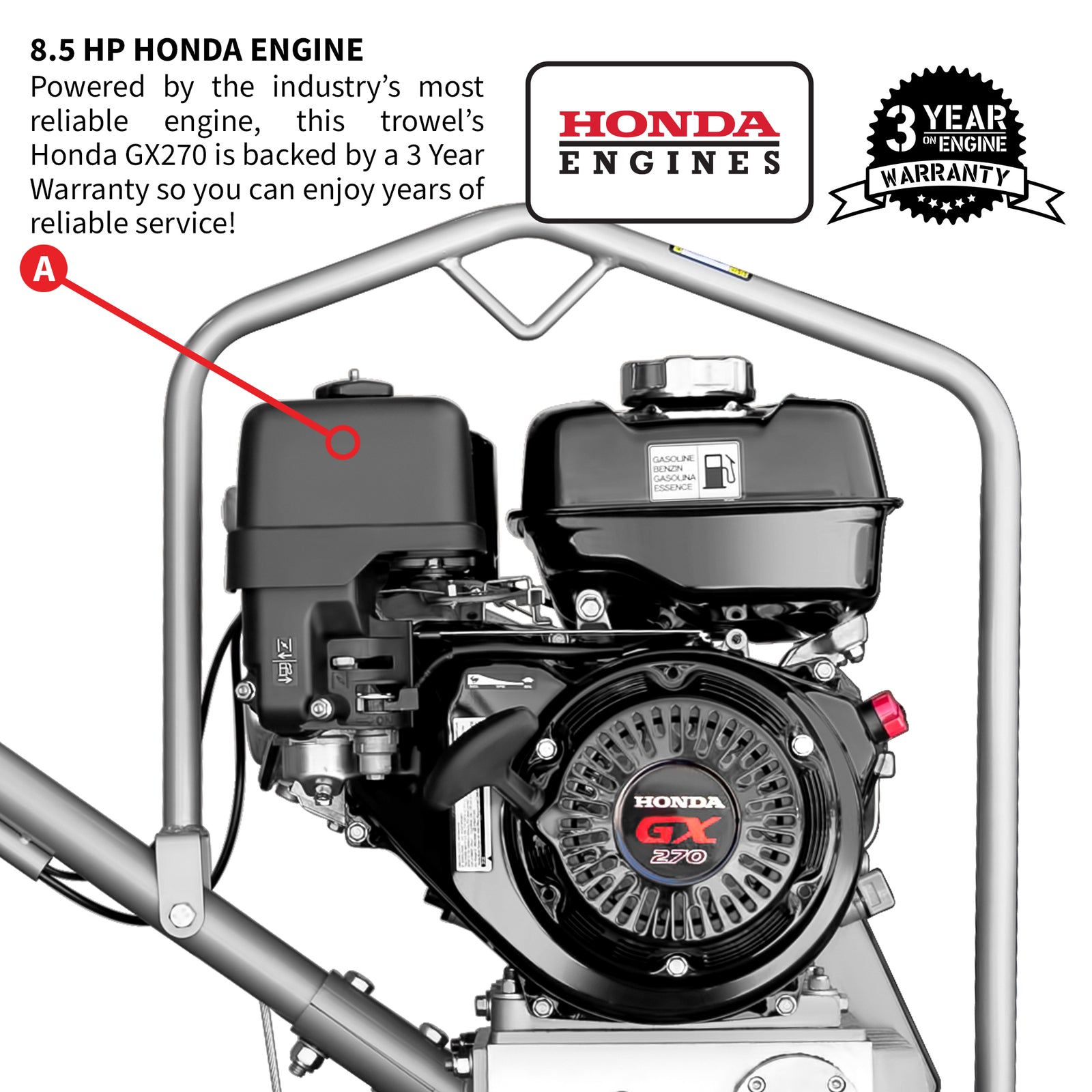 36" Honda Concrete Fast Pitch Power Trowel with 9HP Honda GX270 Finish ...