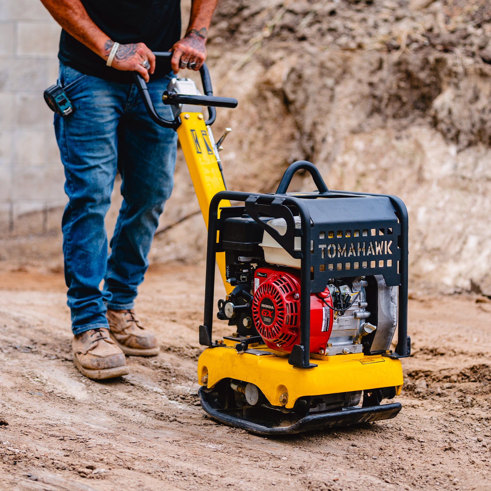 5.5 HP Honda Reverse Plate Compactor 19x14 Plate for Asphalt, Aggregat ...