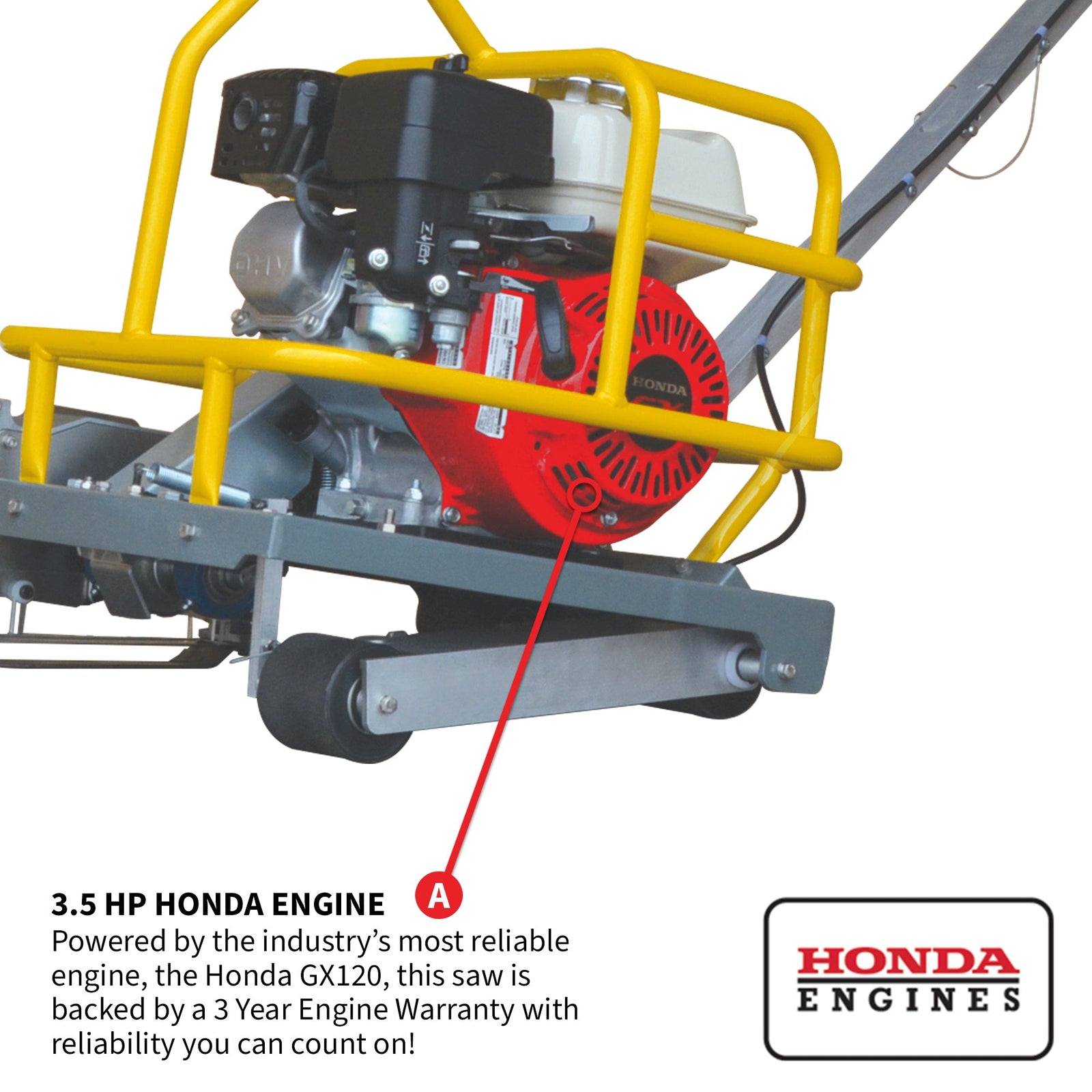 6" Early Entry Green Concrete Saw with 3.5 HP Honda GX120 Engine ...