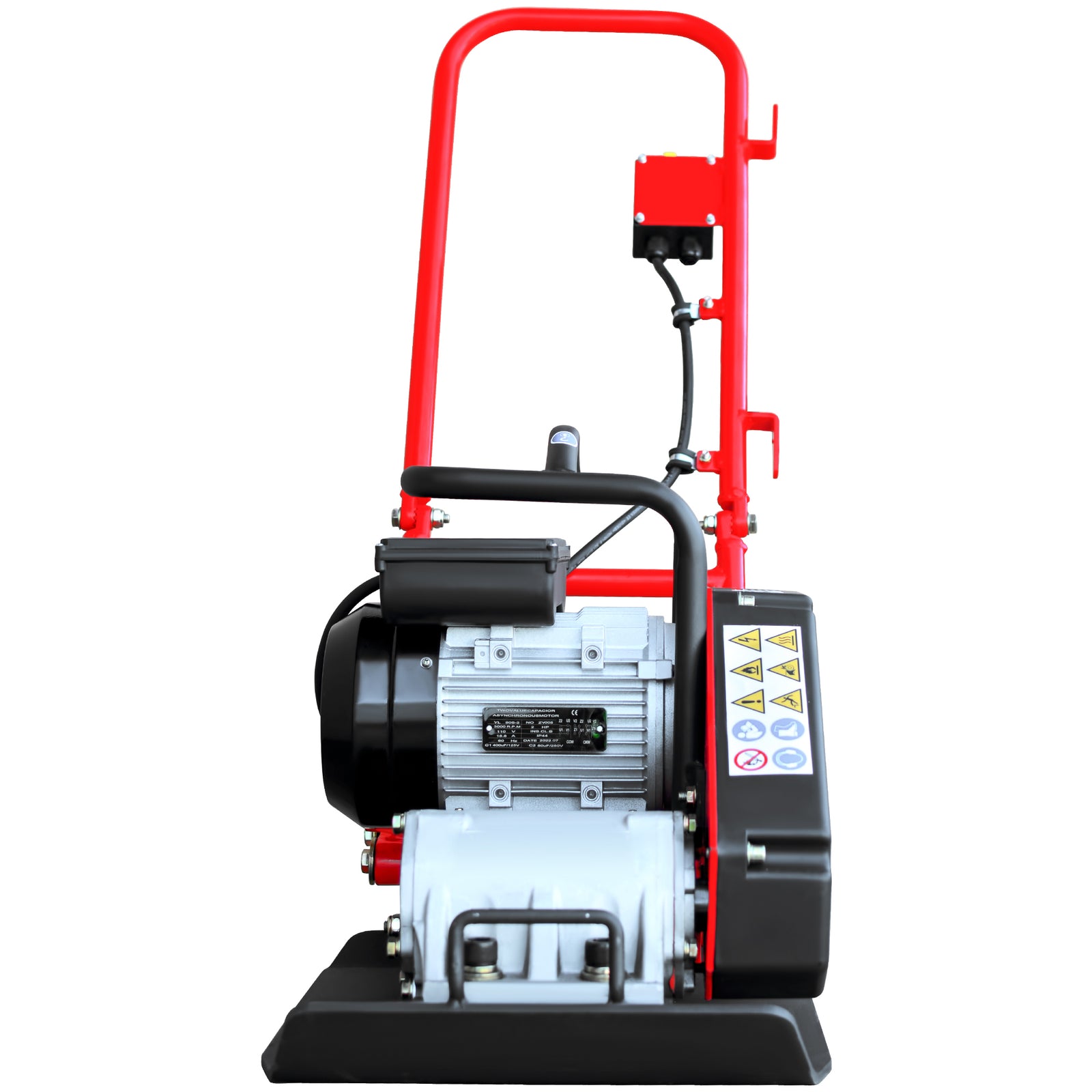 2 HP Electric Vibratory Plate Compactor Tamper for Gravel Soil Compact ...