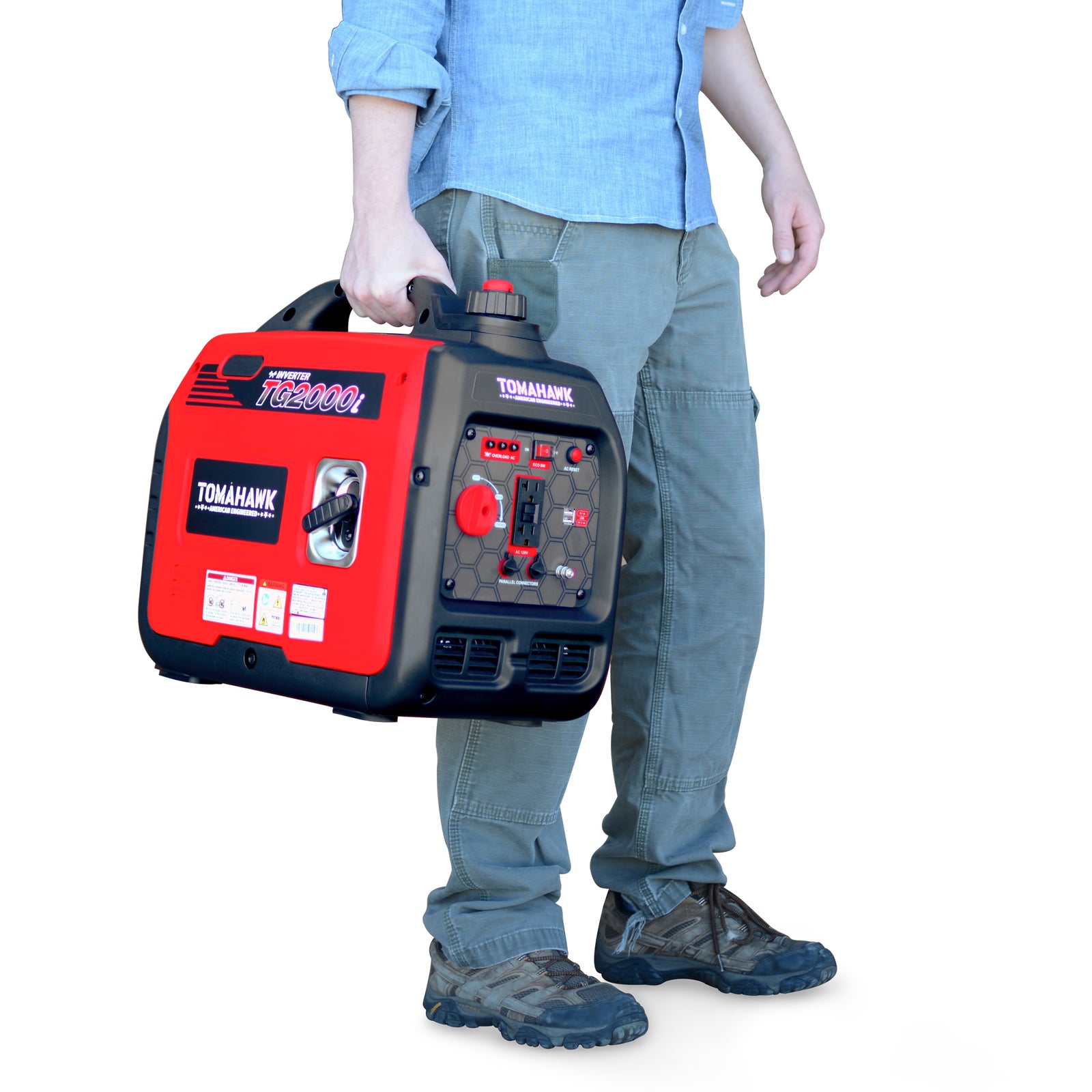 2000 Watt Inverter Generator Super Quiet Portable Gas Power Residentia ...