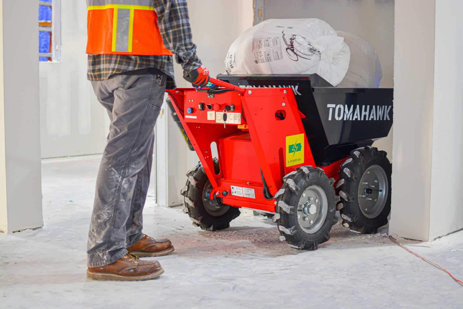 30" Concrete Power Buggy Electric Battery Mini Dumper 660-lb. Bucket C ...