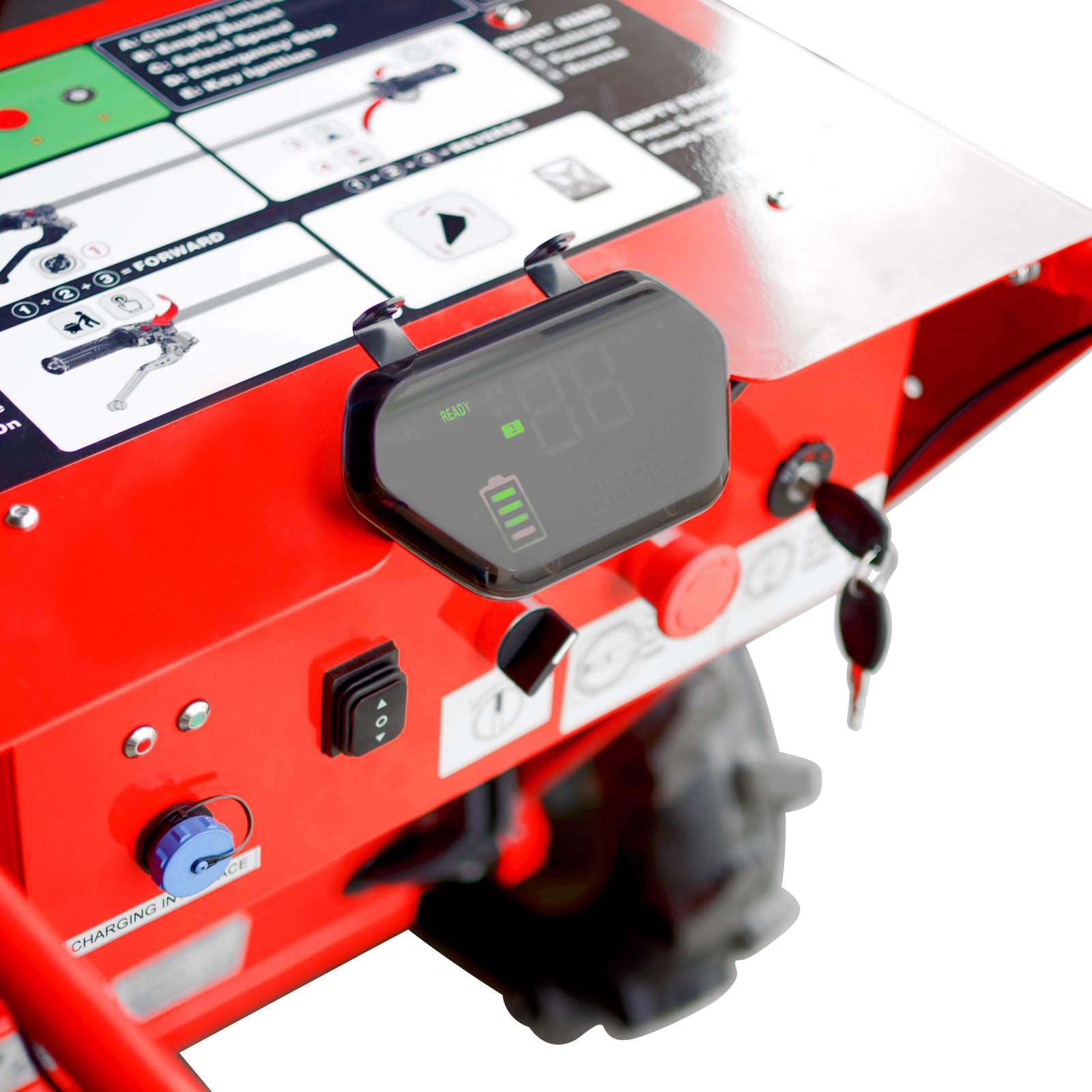 30" Concrete Power Buggy Electric Battery Mini Dumper 660-lb. Bucket C ...