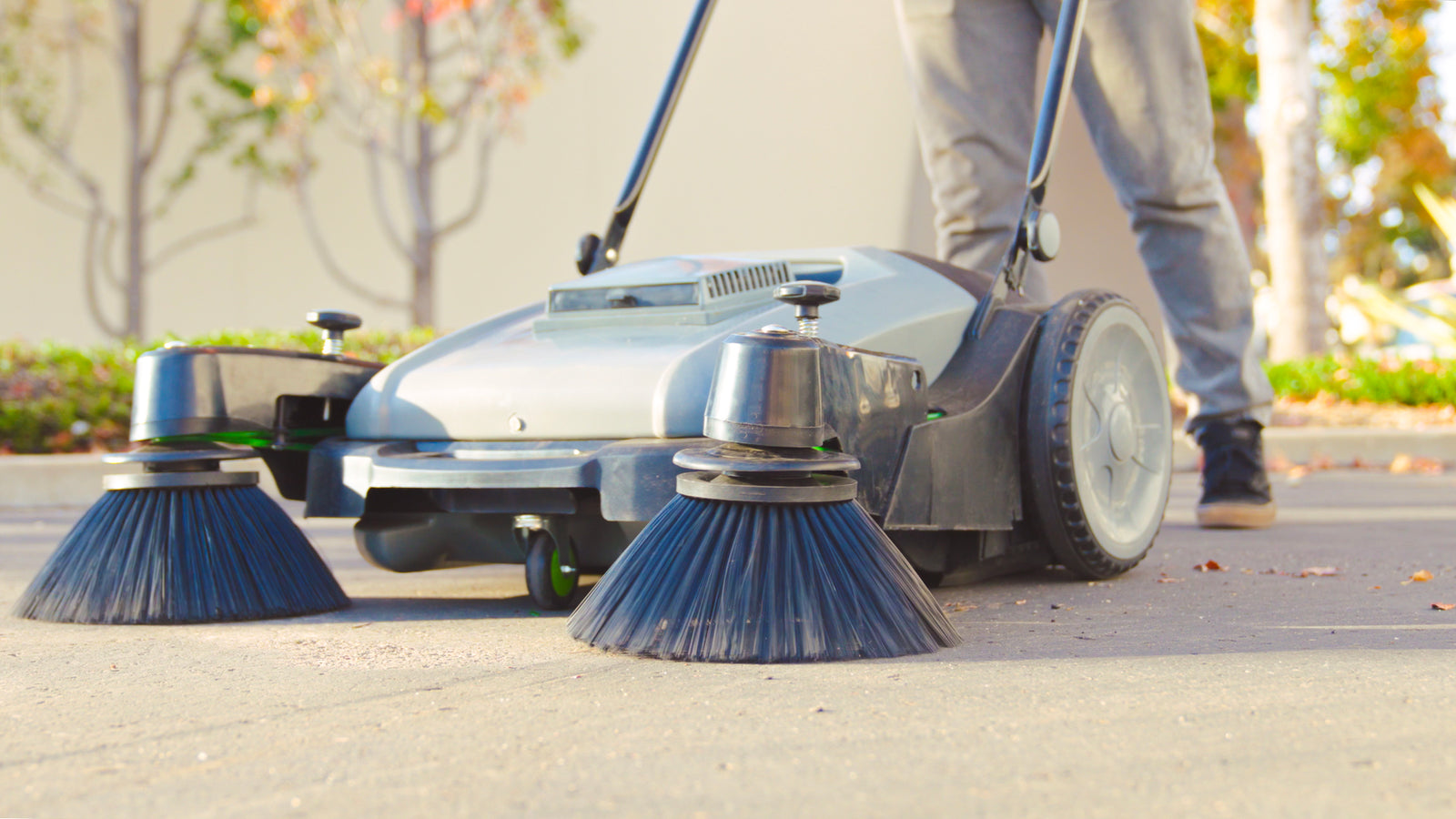 Hard Bristle Brush for Wet and Dry Cleaning for 38" Push Sweeper - Set ...