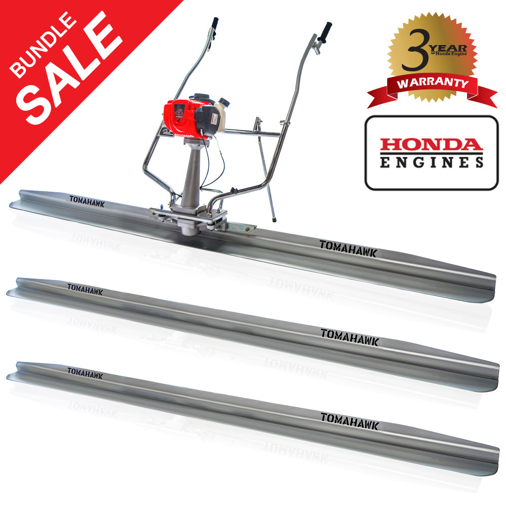 Tomahawk PRO Series Honda Concrete Power Screed Three Magnesium Blade ...